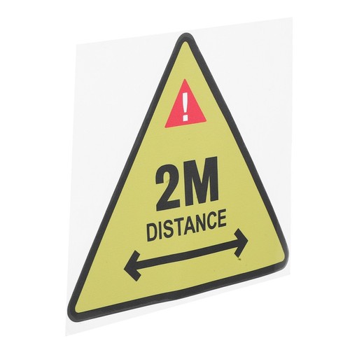 Warning Signs Safety Sticker Adhesive Distance 2 Meters Away Stickers ...
