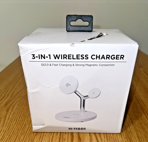 Uline H-11501 3-in-1 Wireless Charger - White for iPhone Apple watch ...