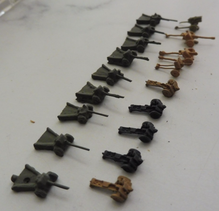 VTG 1/285 1/300 WW2 GERMAN ARTILLERY AT GUNS MILITARY WARGAMES MICRO ...