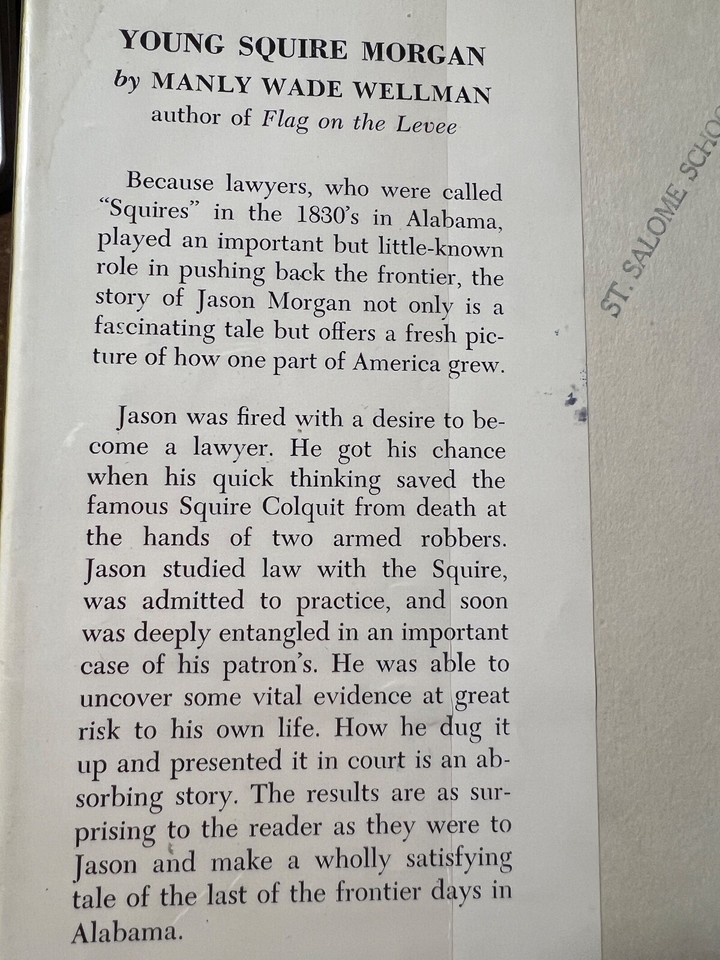 Young Squire Morgan by Manly Wade Wellman (hardcover) 1956 | eBay