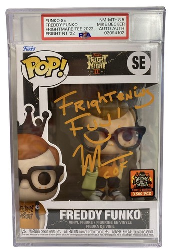 Graded PSA 8.5 Funko Pop Frightmare Tee NYCC 2022 3500 PCS Signed Mike ...