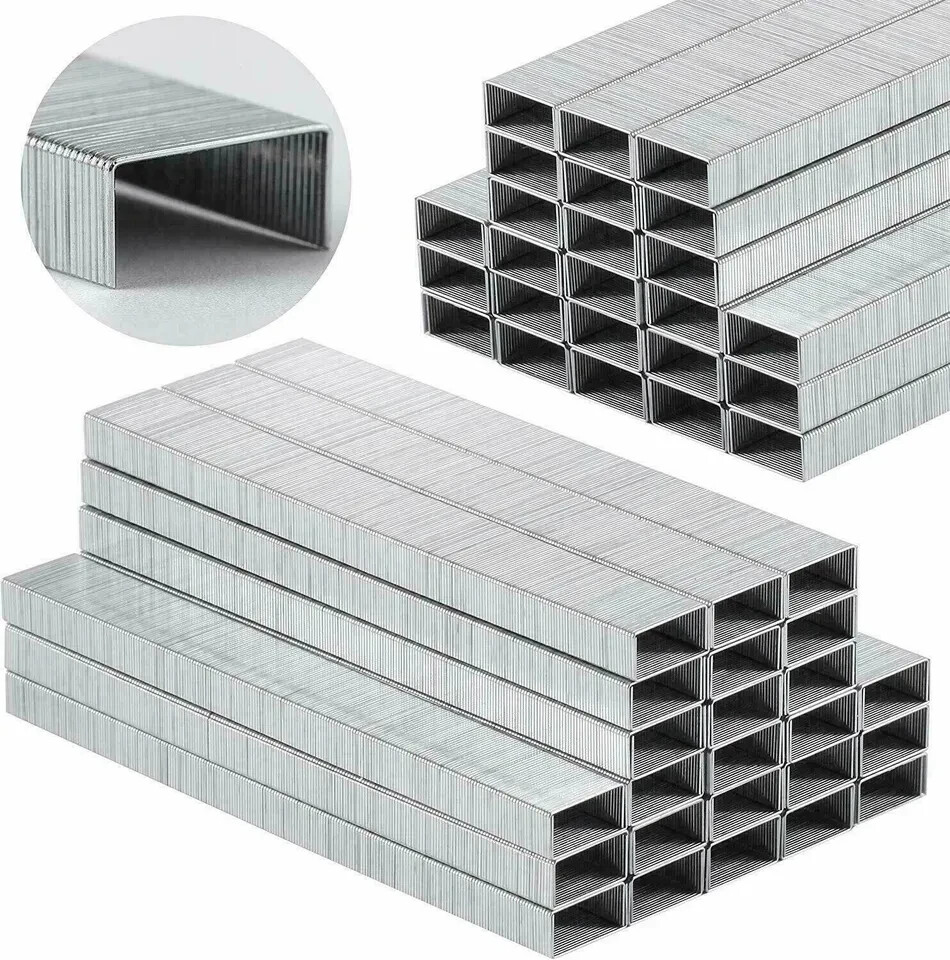 1000pc Pack Heavy Duty 8mm Staples Staple Gun Tacker Upholstery Pins ...