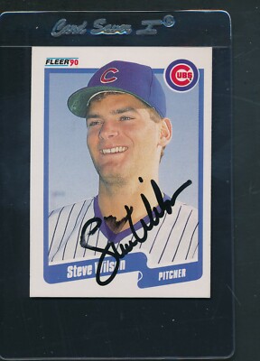1990 Fleer #49 Steve Wilson Cubs Signed Auto *B5833 | eBay