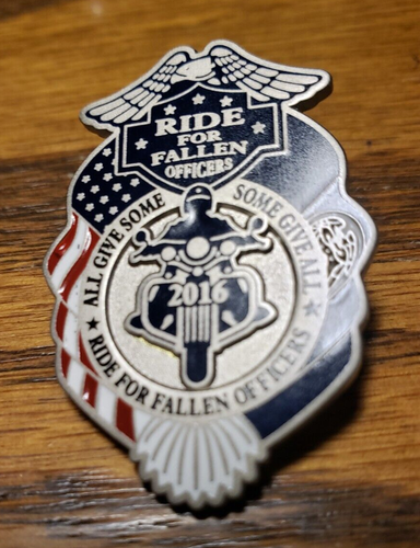 Ride For Fallen Police Officers Metal Motorcycle Lapel Hat Vest Pin | eBay