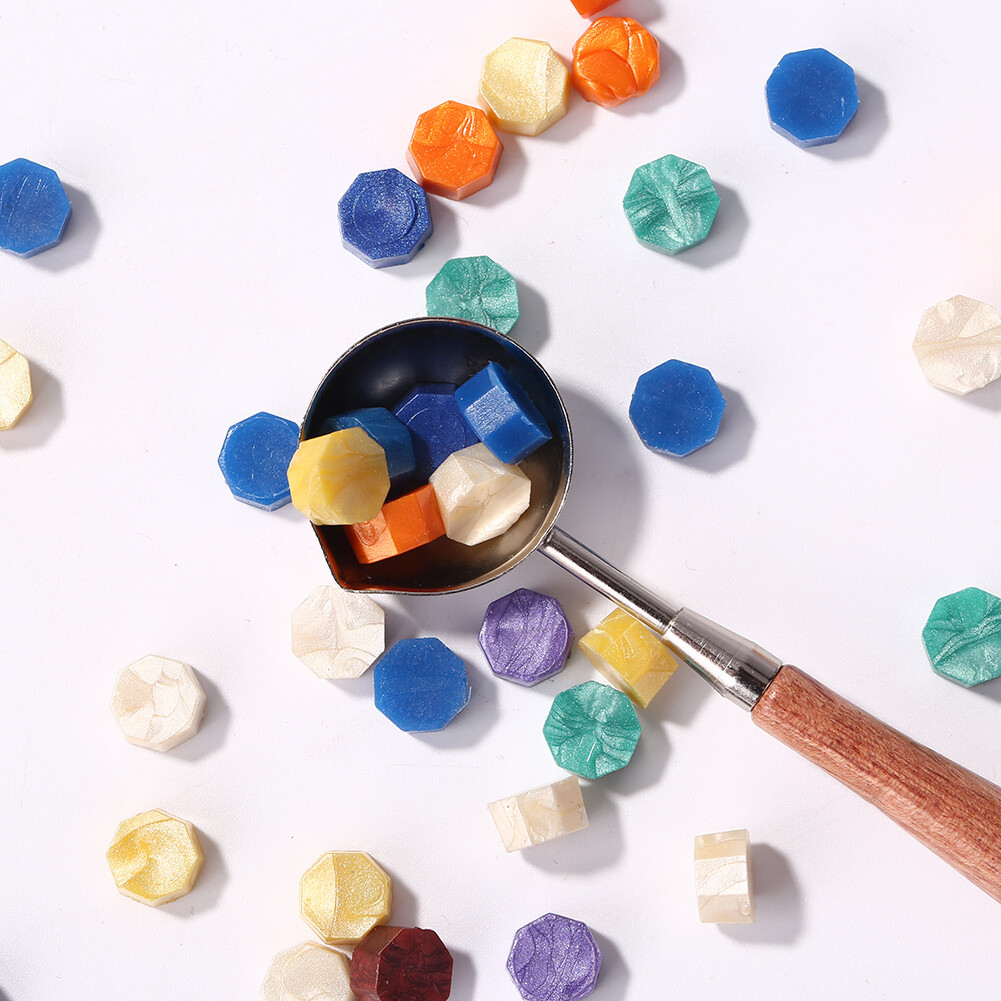 Wooden Handle Sealing Wax Bead Tablet Melting Spoon for Scrapbooking (B ...