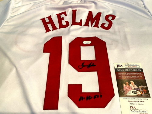 Tommy Helms (1966 ROY) Signed Reds Baseball Jersey -JSA Auth. (read ...