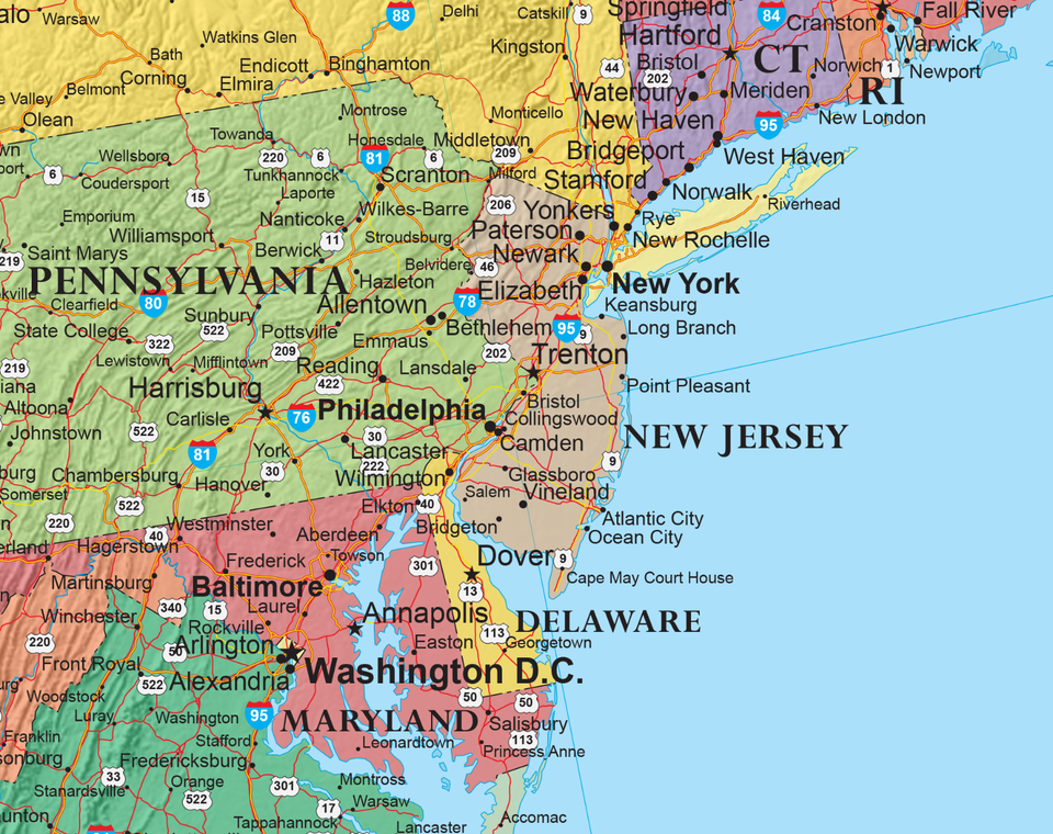 RMC 32" x 50" United States Wall Map Signature Series Wall Map Poster ...