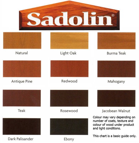 5lt Sadolin Extra Durable Satin Woodstain Natural Ebony Mahogany all ...