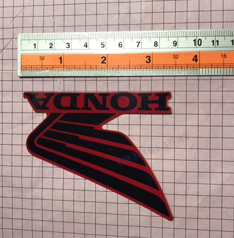 Honda Wings Fuel Tank Gas Tank Stickers Decals 2 X 85MM Black / Red ...