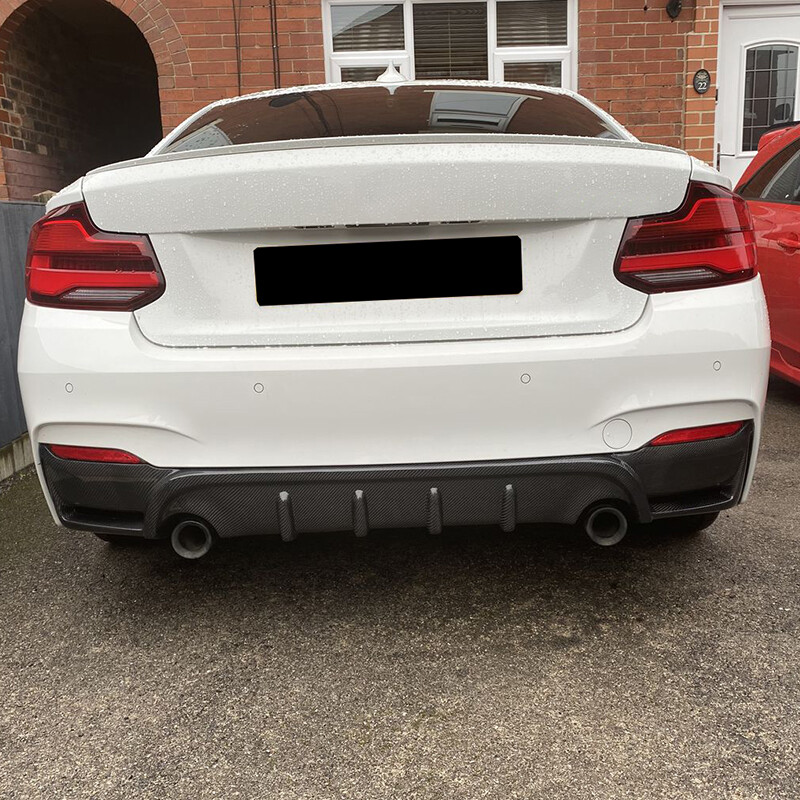 For BMW F22 F23 M Sport M240i M235i 2014-17 Real Carbon Rear Bumper ...