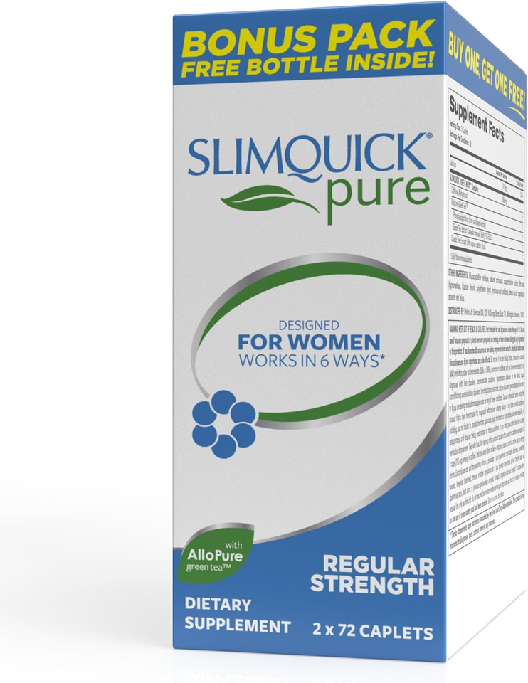 Slimquick Pure 3X Regular Strength Pills for Women to Help Achieve ...