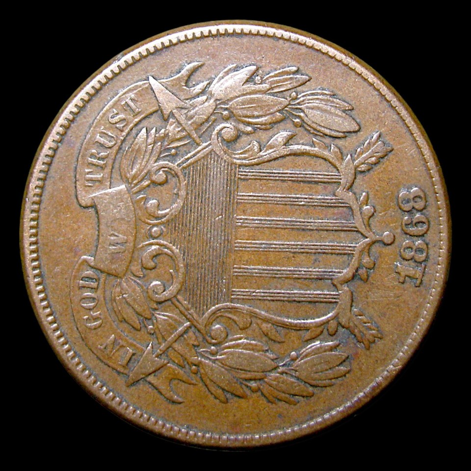 1868 Two Cent Piece 2cp ---- Nice Condition Coin ---- #332V | eBay