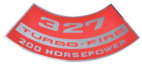 OER Air Cleaner Decal Turbo-Fire 327/200 HP Camaro Nova Chevelle Impala ...