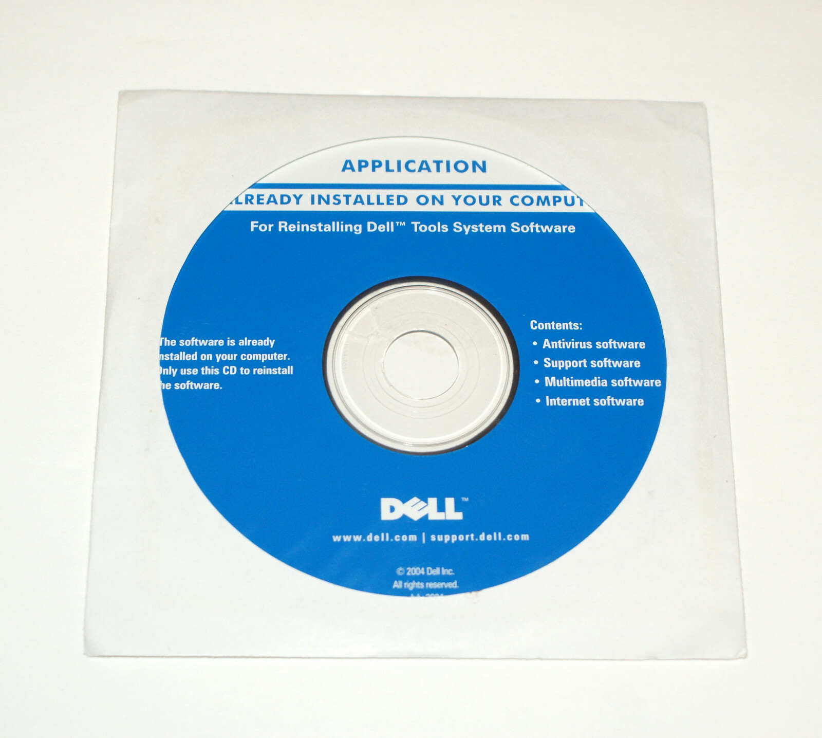 DELL DISC For Reinstalling DELL TOOLS SYSTEM SOFTWARE 2004 P/N N7174 ...