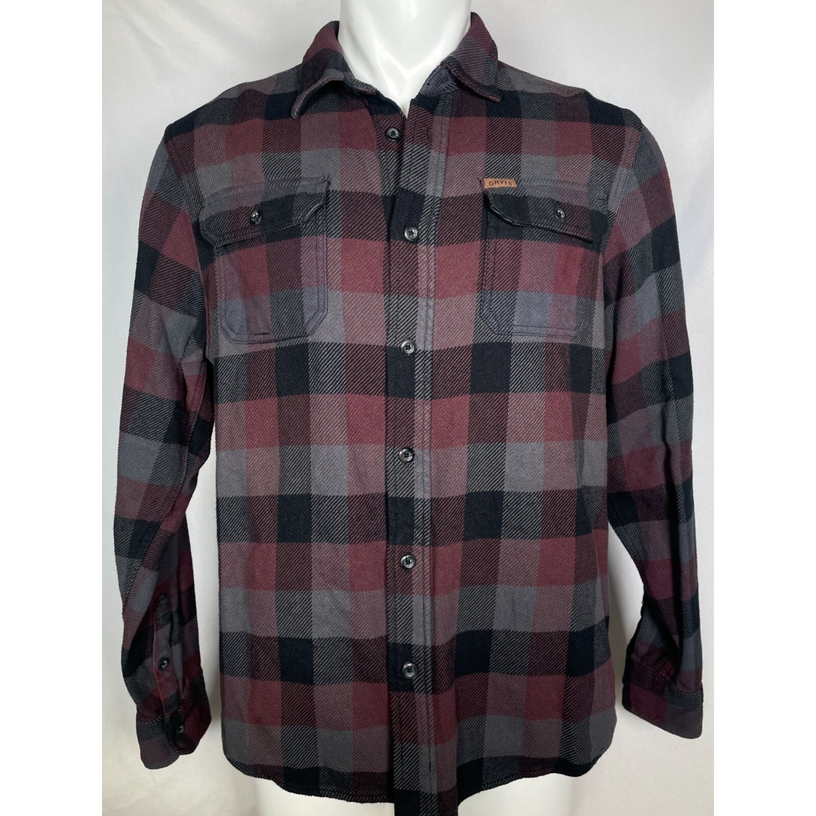 ORVIS Maroon Big Bear Heavyweight Double Brushed Flan… - Gem