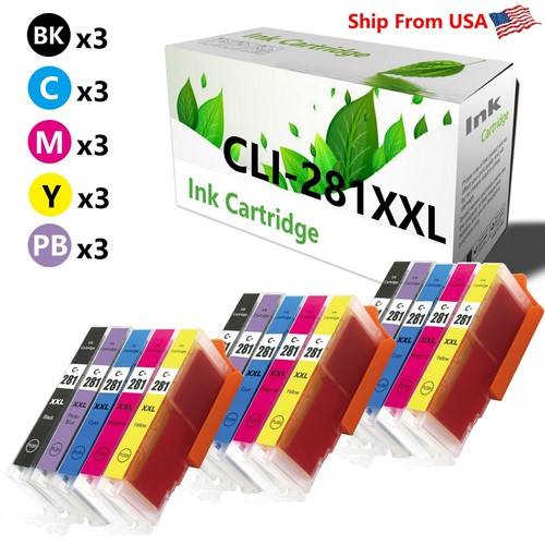15PK CLI 281 Ink Cartridge for TS8120 TS8220 Printer | eBay
