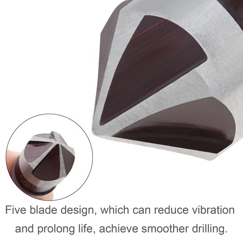 5pcs Countersink Drill Bit Set 82 Degree Countersunk Bits 1/4-Inch Hex ...