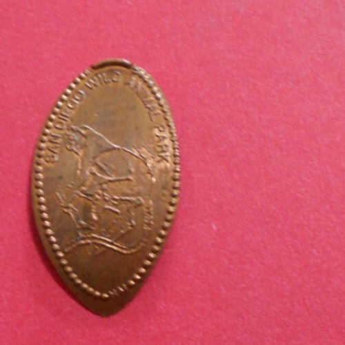 San Diego Wild Animal Park elongated penny CA USA cent Monkey copper ...