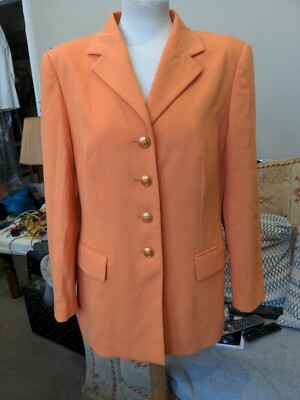 Yarell Vintage Orange Mix Blend Jacket UK Size 14 Blazer | eBay UK