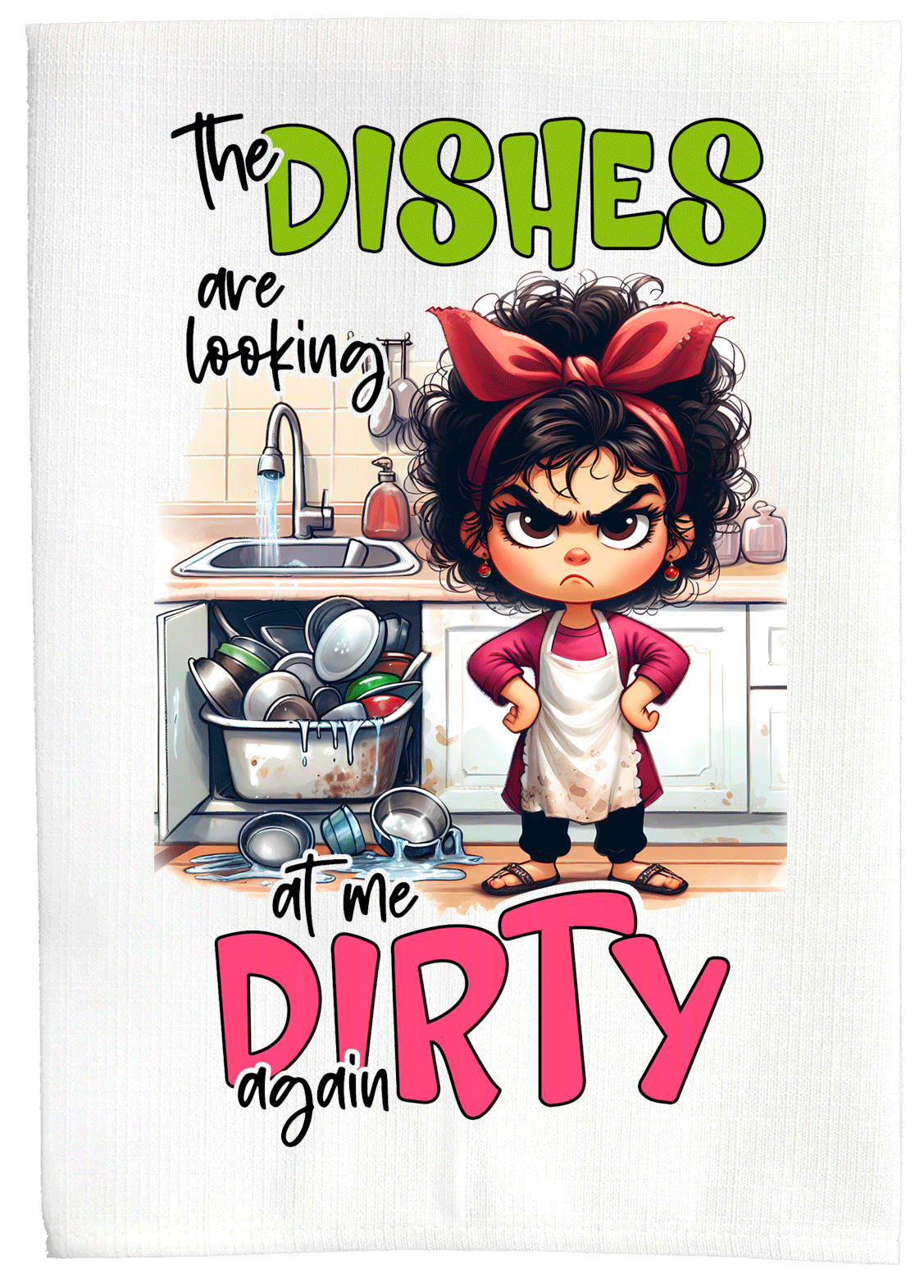 The Dishes Are Looking At Me Dirty Farmhouse Kitchen Bath Linen Towel ...