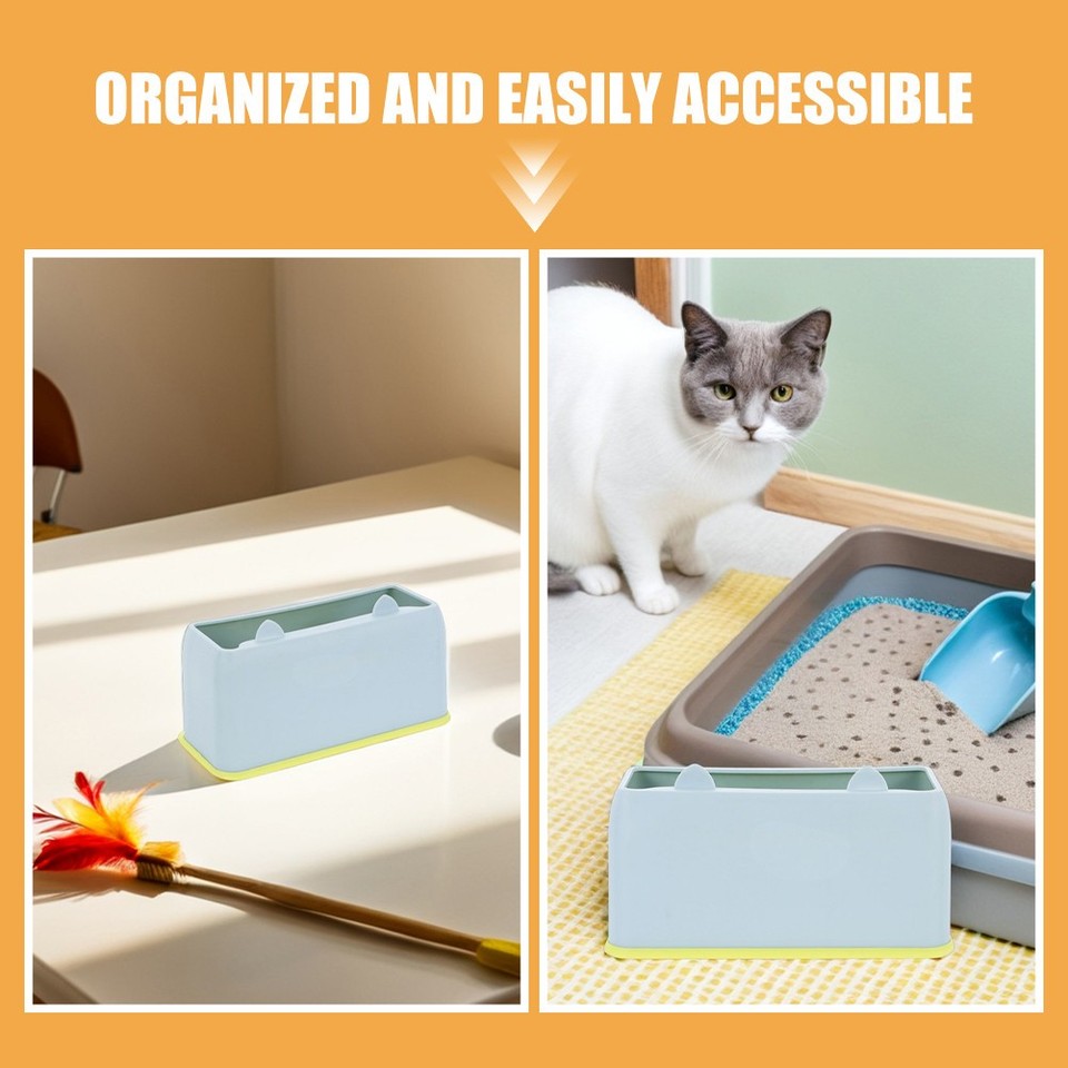 3 Pcs Plastic Poop Scoop Holder Cat Litter Stand Organizer Scooper ...