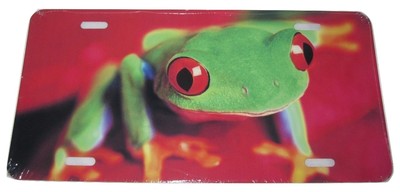 Bright Color Tree Frog License Plate 6 X 12 Inches New Aluminum | eBay