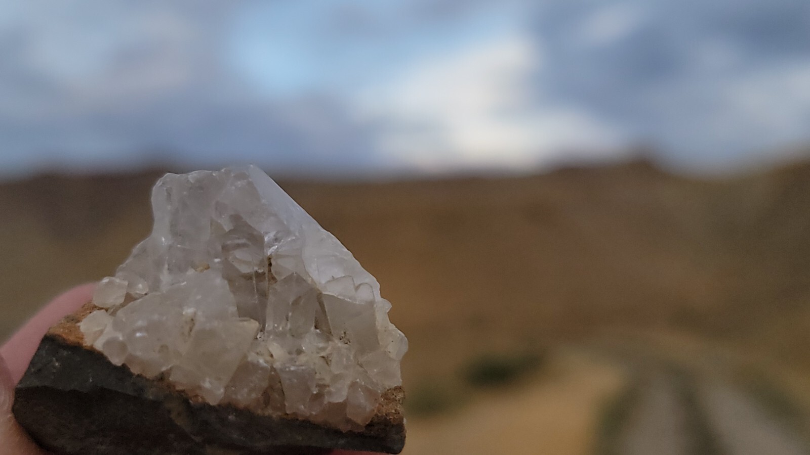 Clear Barite Crystal Cluster on Matrix from the Book Cliffs, Grand ...