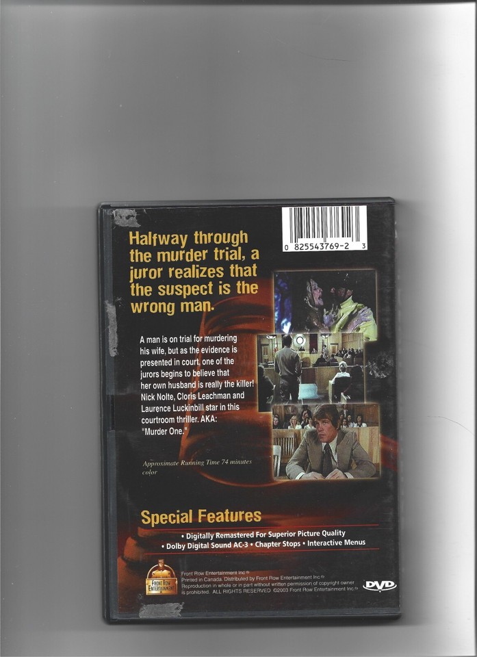 Death Sentence (DVD 2003) Nick Nolte, Cloris Leachman, Laurence ...