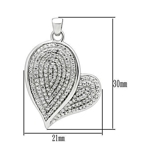 Round Micro Set Simulated Diamond 925 Sterling Silver Heart Shaped ...
