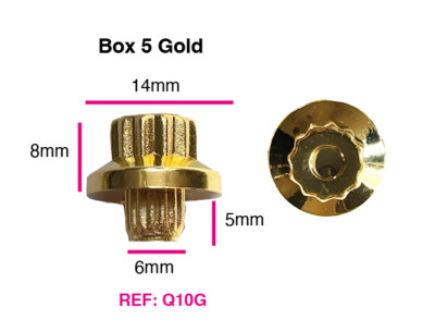 100 x Gold Plastic Wheels Rivet Nuts fake rim bolts Ref Q10G Box 5 | eBay
