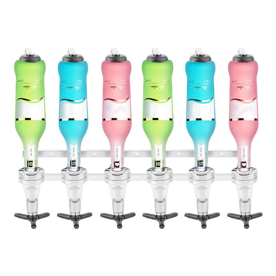 4/6 Bottle Stand Rotary Drink Spirits Wine Dispenser Optic Bar Butler ...