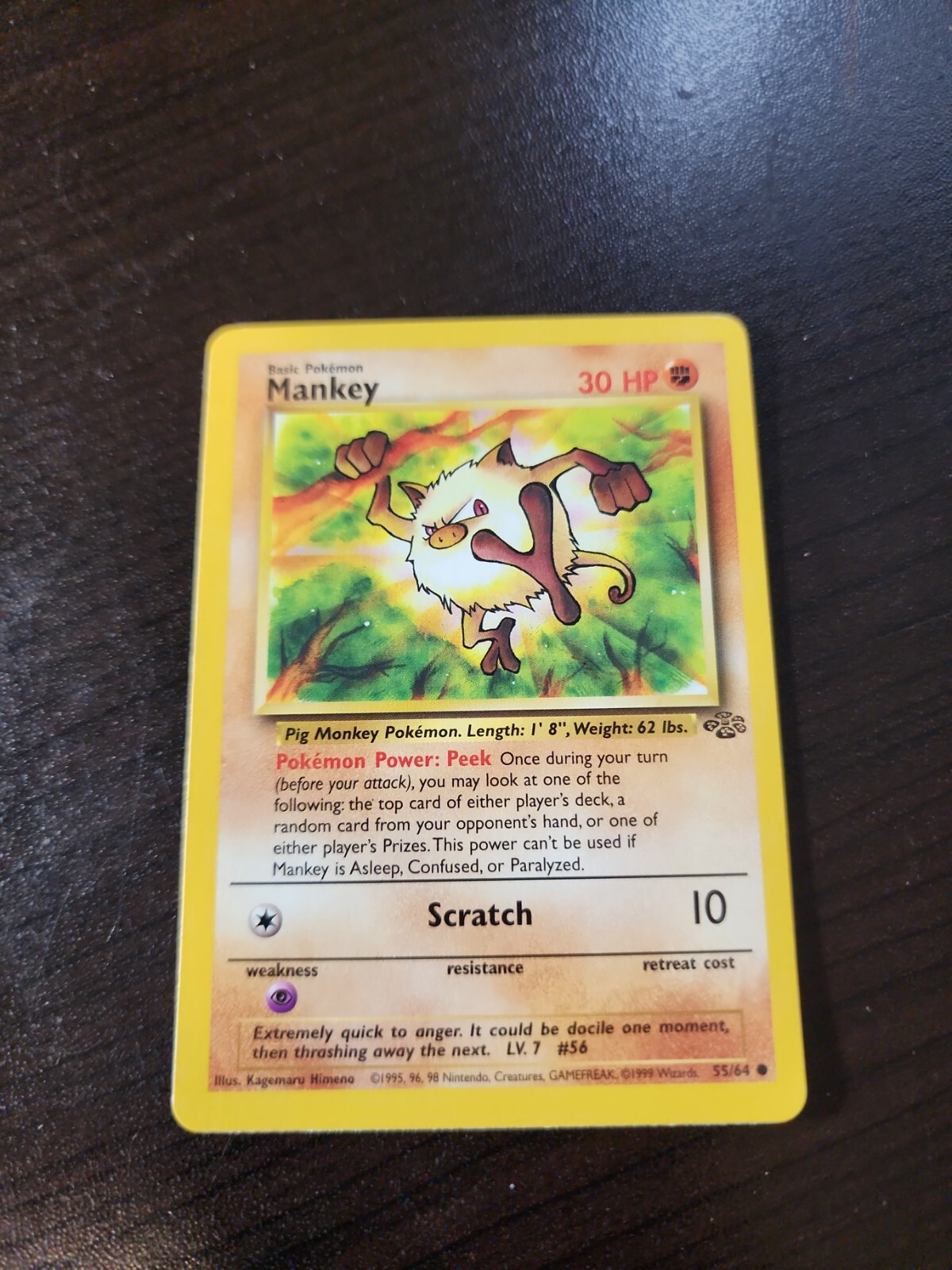 MANKEY - Jungle Set - 55/64 - Common - Pokemon Card - Unlimited Edition ...