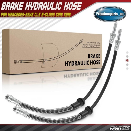 2x Brake Hoses Front for Mercedes-Benz CLS E-Class C218 X218 S212 ...