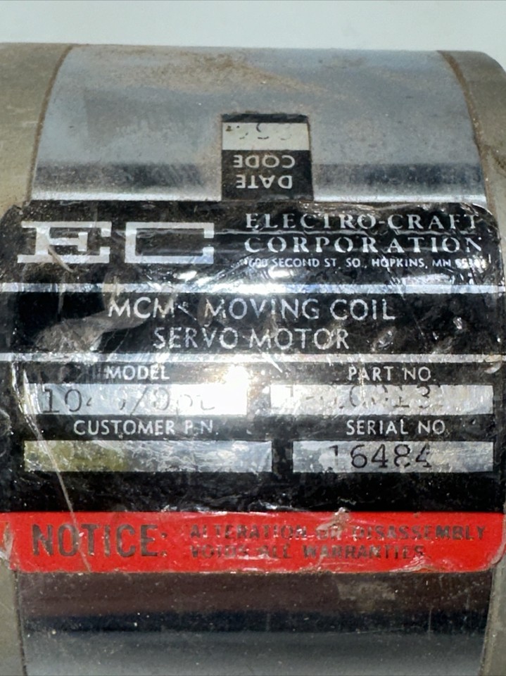 Electric Craft Permanent Magnet Servo Motor 1045 Vintage Servo Untested ...