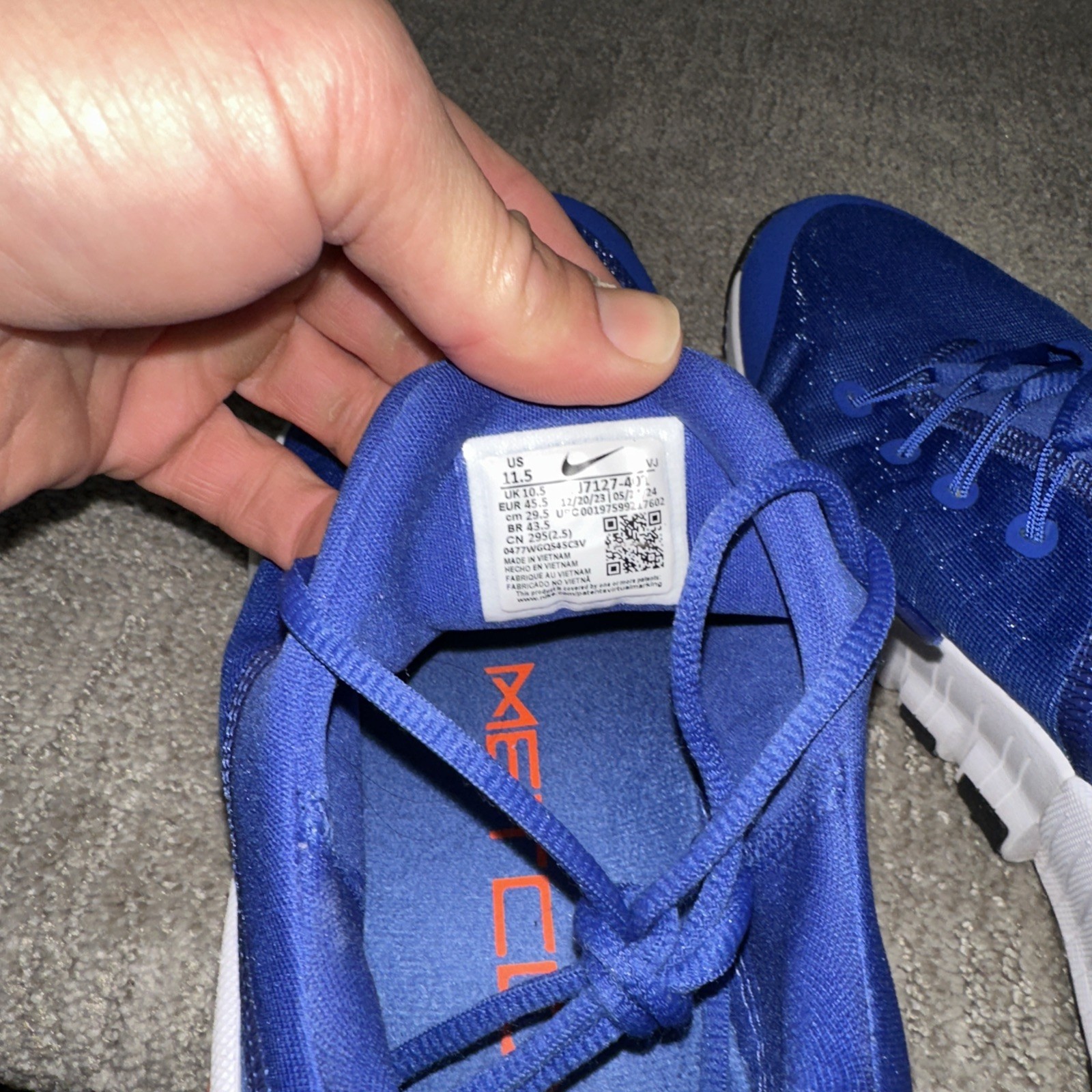 Nike Free Metcon 6 Astronomy Blue/Crimson Men’s FJ7127-401 sz 11. 5 ...