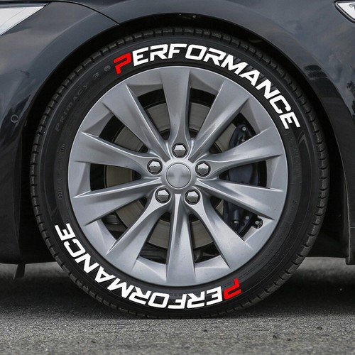 Permanent Tire Lettering Sticker PERFORMANCE 1.25" 15"-24" Rubber ...