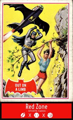 1966 Topps Batman Series A (Red Bat Logo) - #13A Out on a Limb VG/EX | eBay