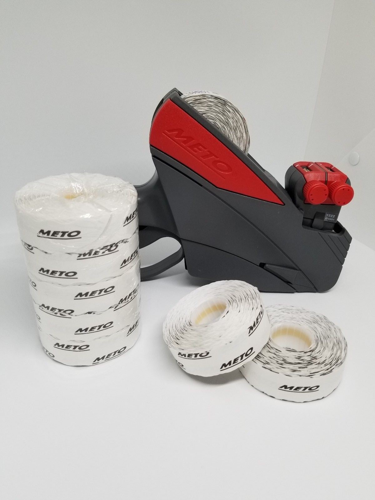 METO PRICING GUN , 2 Line/15 digit, STARTER KIT, 2 Full Sleeves WHITE ...