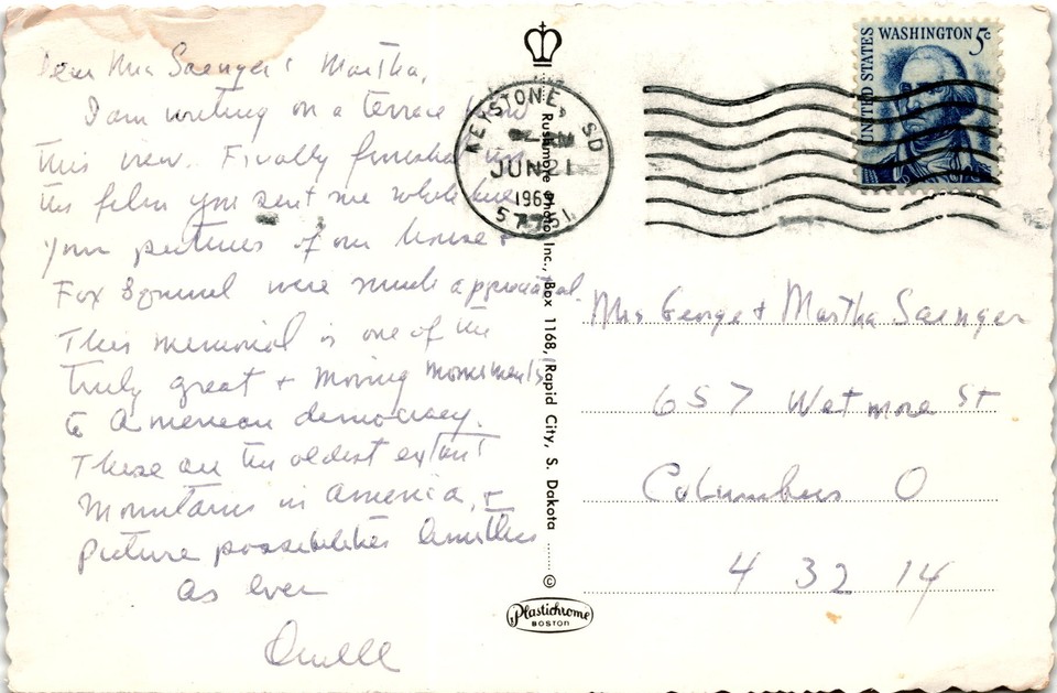 Vintage Mt. Rushmore Postcard: Sunset & Sentiments | eBay