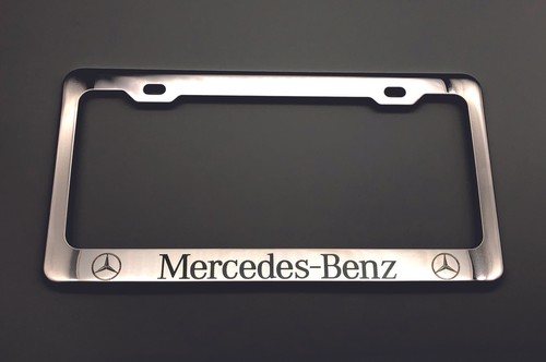 Mercedes Benz License Plate Frame Laser Engraved Stainless Steel on ...