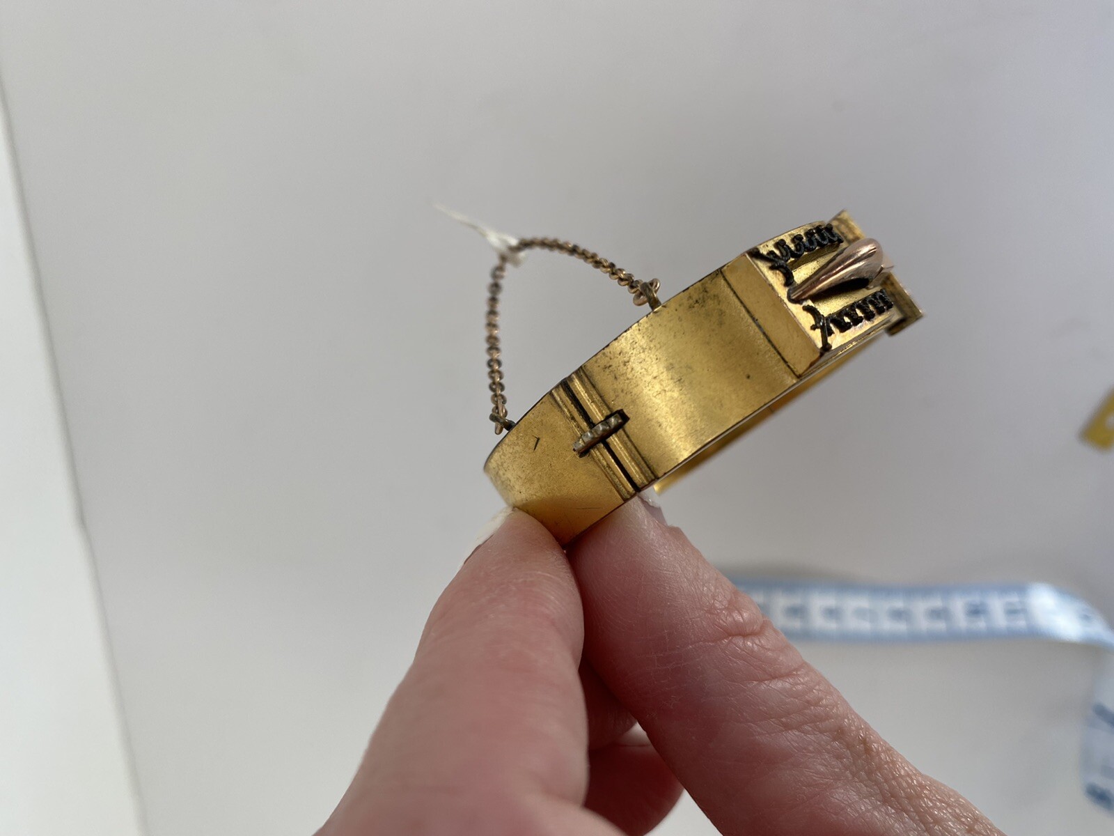 ANTIQUE VICTORIAN B&B Bates & Bacon 14kt GOLD FILLED BUCKLE BANGLE CUFF ...