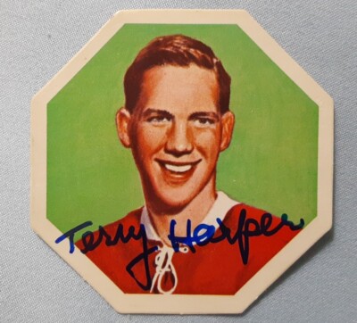 ☆SIGNED TERRY HARPER (RC Year)☆1963 York White Backs #31《NO CREASES》EX+ ...