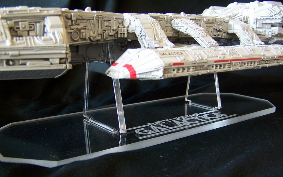 acrylic display stand for Moebius & Monogram Battlestar Galactica model ...