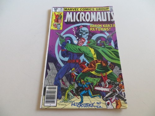 1981 BRONZE AGE MARVEL COMICS THE MICRONAUTS # 26 SIGNED PAT BRODERICK ...