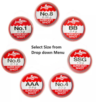 Super Soft Refill Split Shot Size No1 No4 No6 No8 AAA BB SSG Weights ...