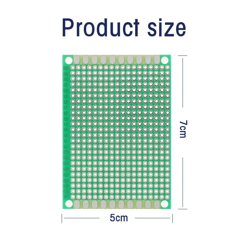 10PCS 5x7cm PCB Universal Prototype Matrix Double sided Protoboard ...