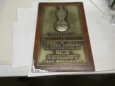 J.I. Case Recognition Plaque Case Machinery 'Old Abe'. Case Eagle | eBay