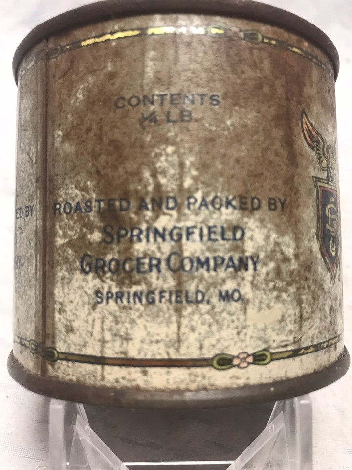 Yellow Bonnet 1/4 Lb. Steel Cut Coffee Tin Springfield Grocer ...