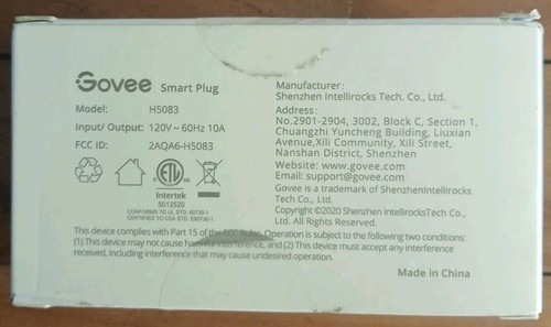 Govee Smart Plug, WiFi Works with Alexa & Google Assistant H5083 2 Pack ...