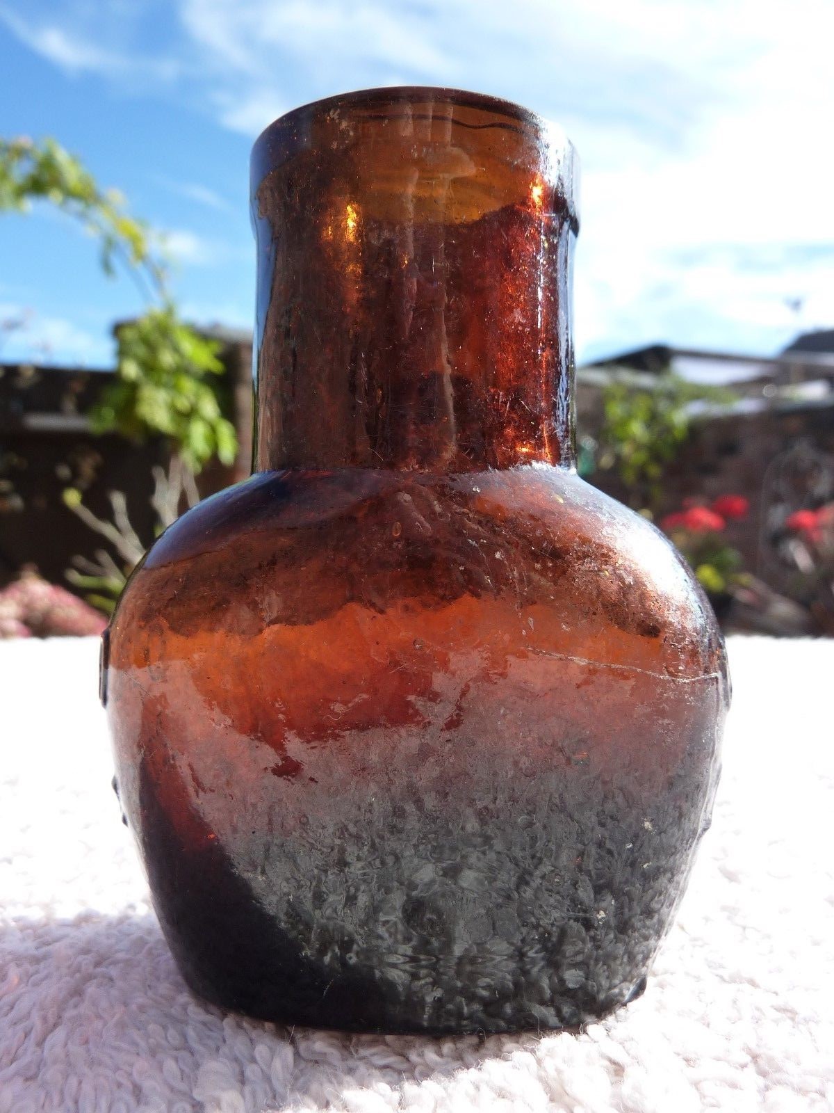 Vintage Antique OXO Bottle Brown Amber Glass Very Good Clean Condition ...